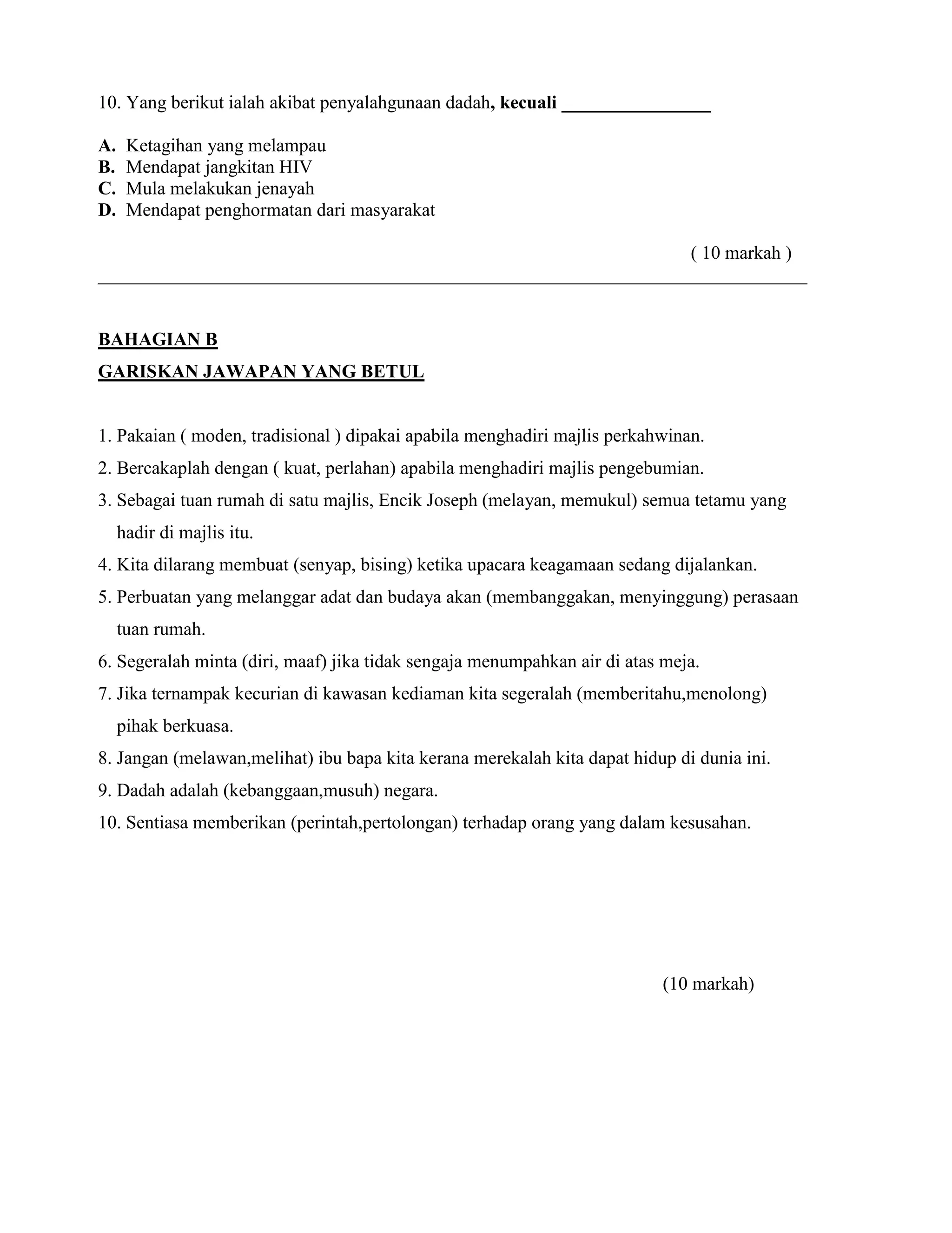 30966536 soalan-moral-tahun-5[1] | PDF