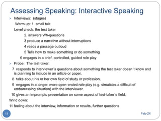 309734298-Assessing-Speaking with different tests -ppt.ppt
