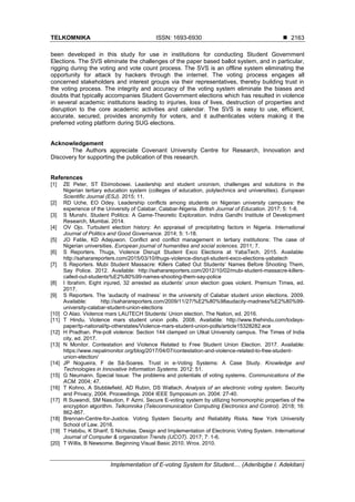 Implementation of E-voting System for Student Union Government ...