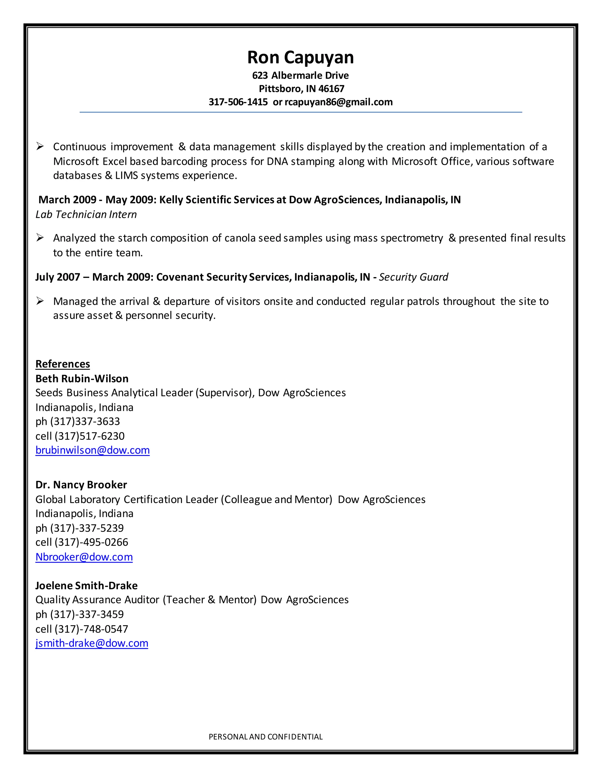 Ron Capuyan Resume | PDF
