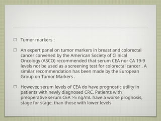 colorectal cancer - diagnosis, treatment.ppt