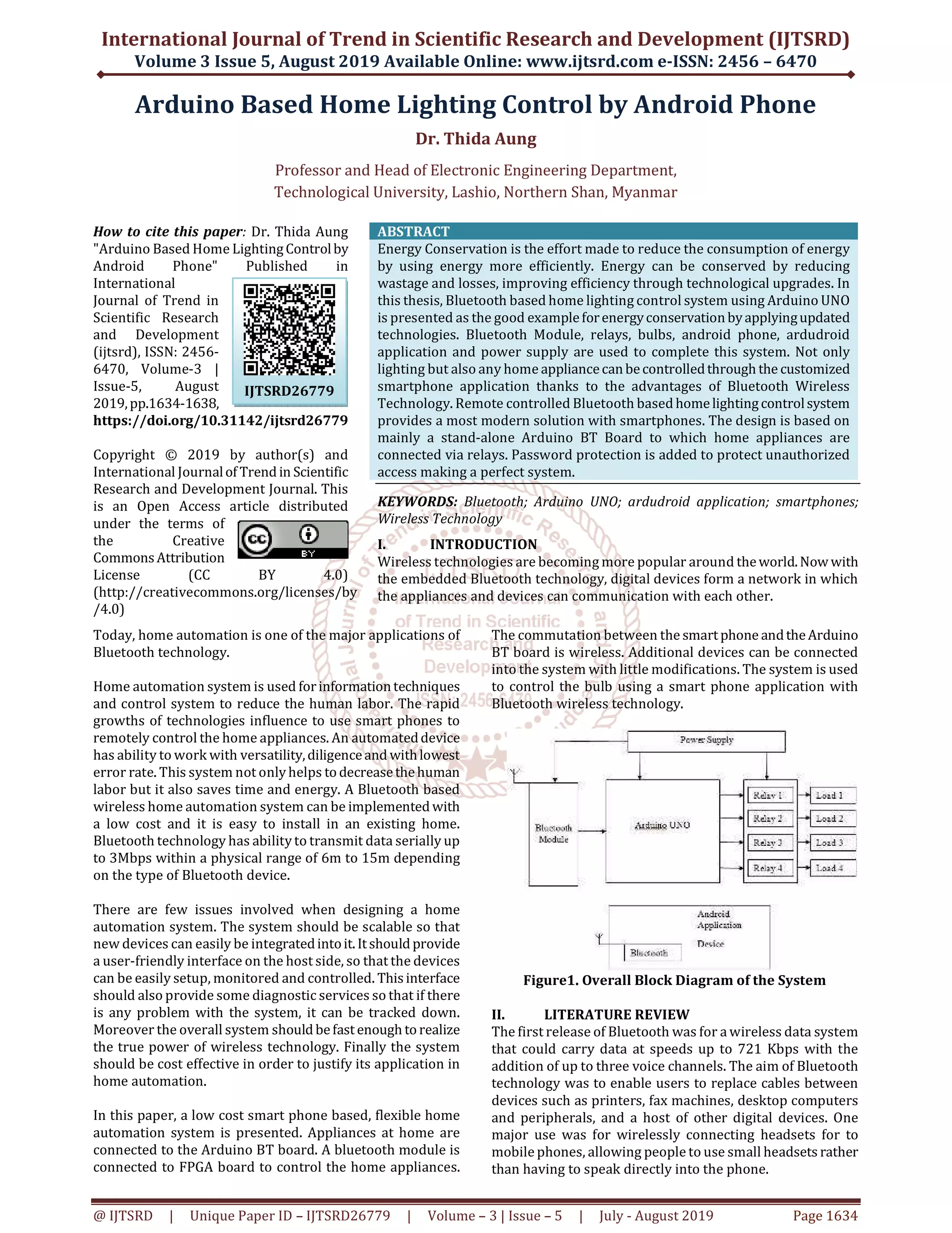 Arduino Based Home Lighting Control by Android Phone | PDF