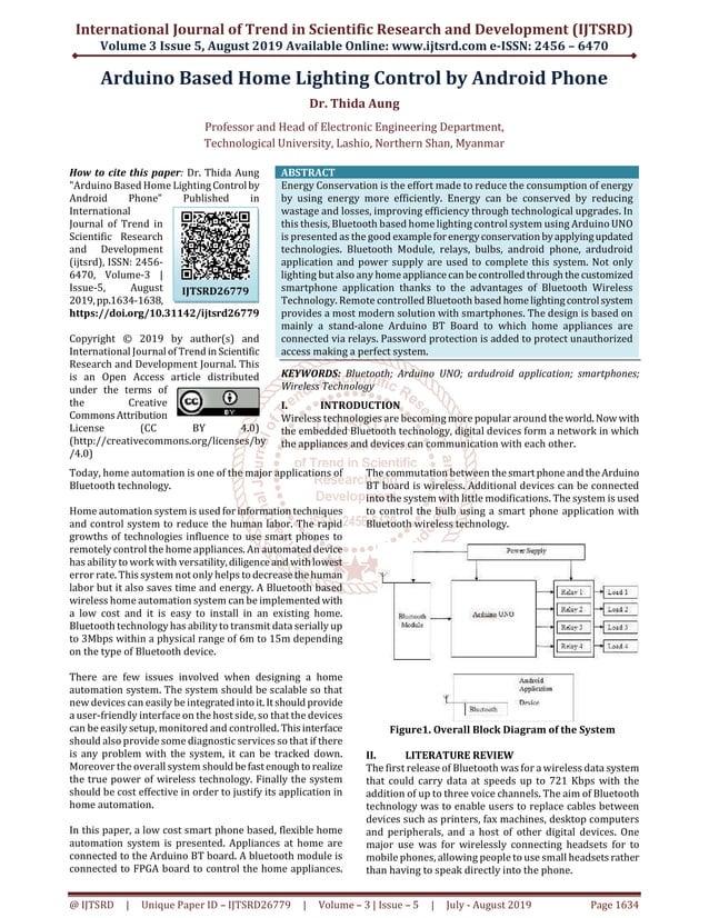 Arduino Based Home Lighting Control by Android Phone | PDF