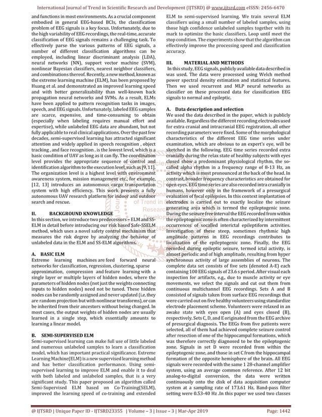 EEG Classification using Semi Supervised Learning | PDF