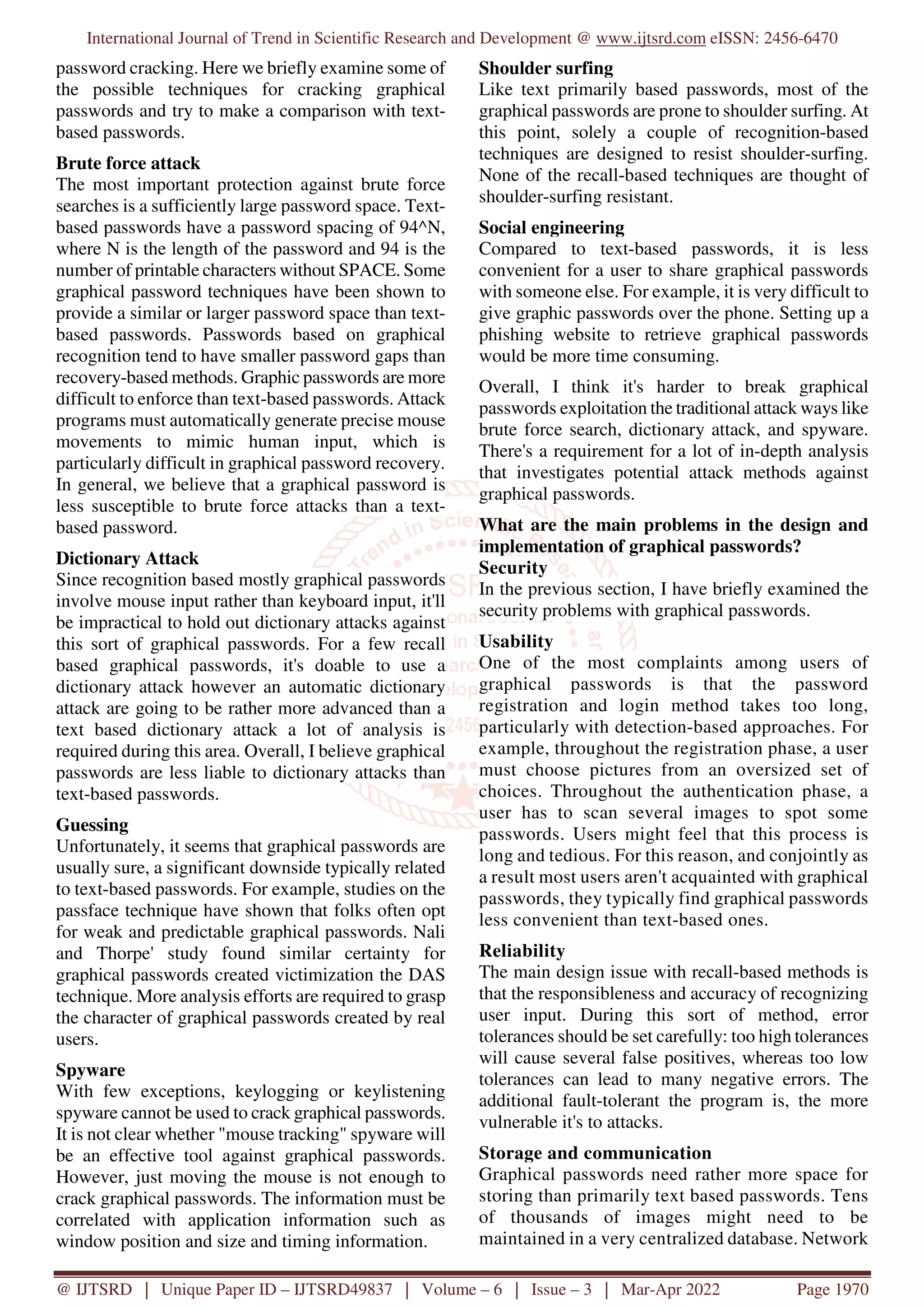 Survey on Graphical Password by Image Segmentation 2021 2022 | PDF