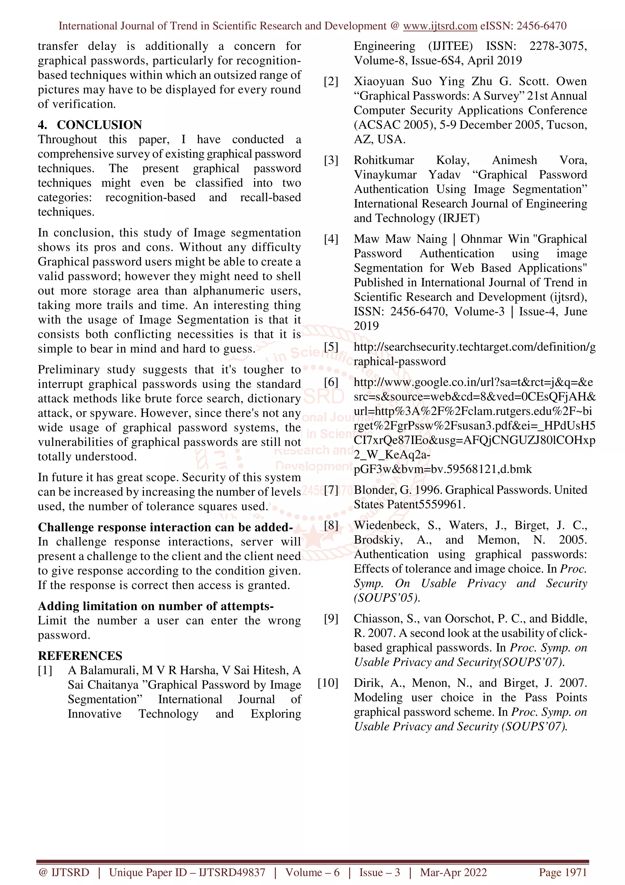 Survey on Graphical Password by Image Segmentation 2021 2022 | PDF