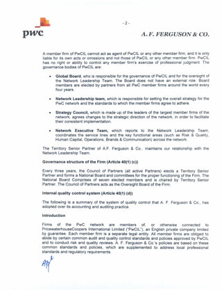 Transparency Report - PwC Pakistan | PDF