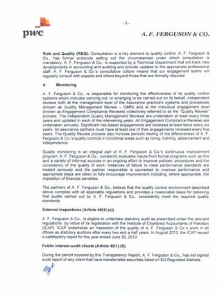 Transparency Report - PwC Pakistan | PDF