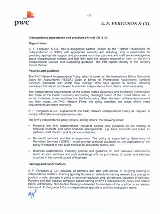 Transparency Report - PwC Pakistan | PDF