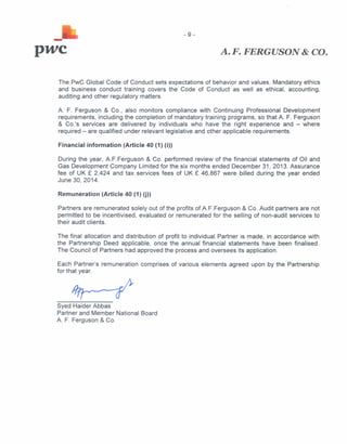 Transparency Report - PwC Pakistan | PDF