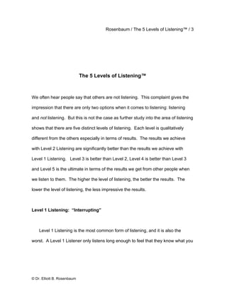 5 Levels of Listening ebook | PDF