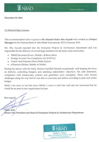 NBAD Recommendation Letter | PDF