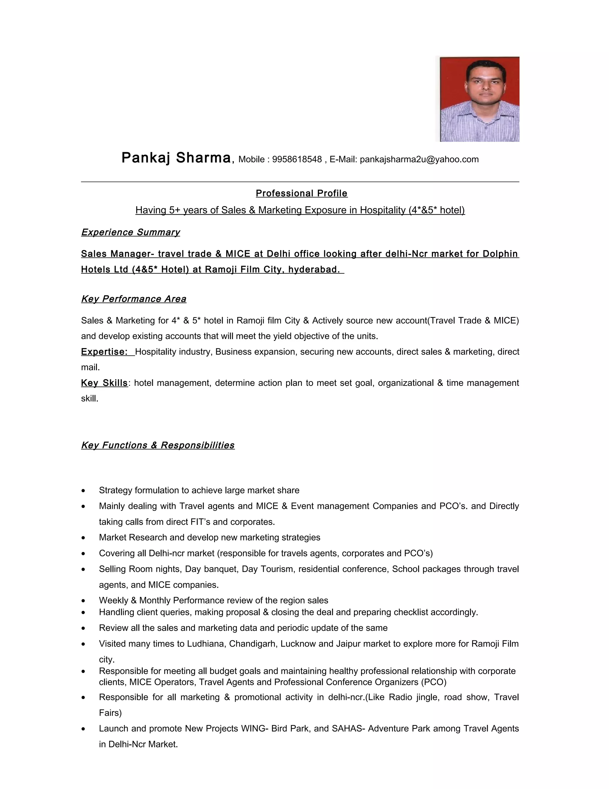 pankaj resume | DOC