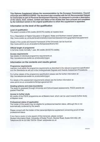 Exeter Transcript | PDF
