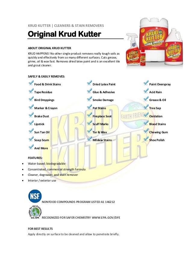 Alrais Enterprises - Krud Kutter Product Catalogue 2015
