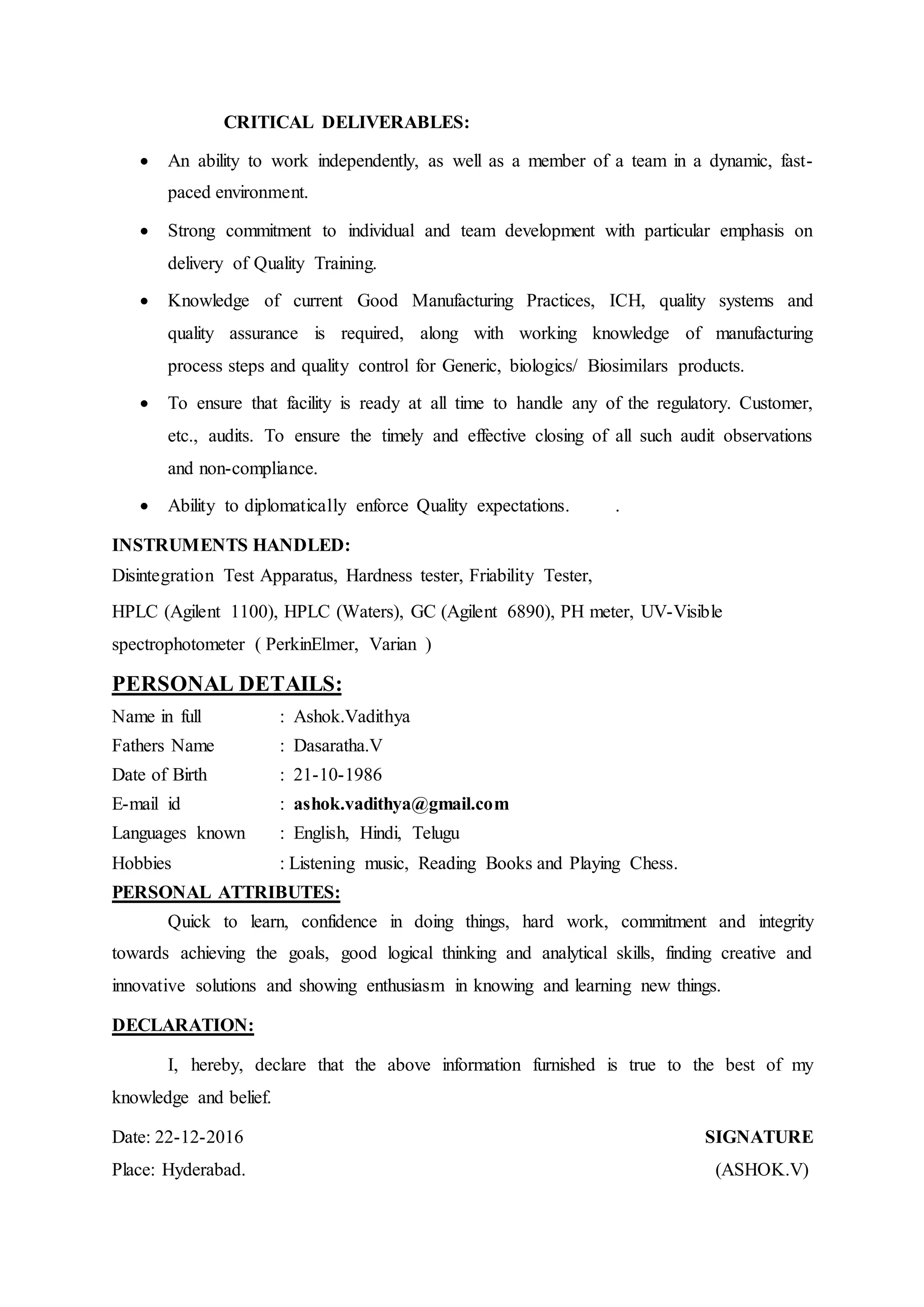 Ashok Vadithya_Resume for QA | DOCX
