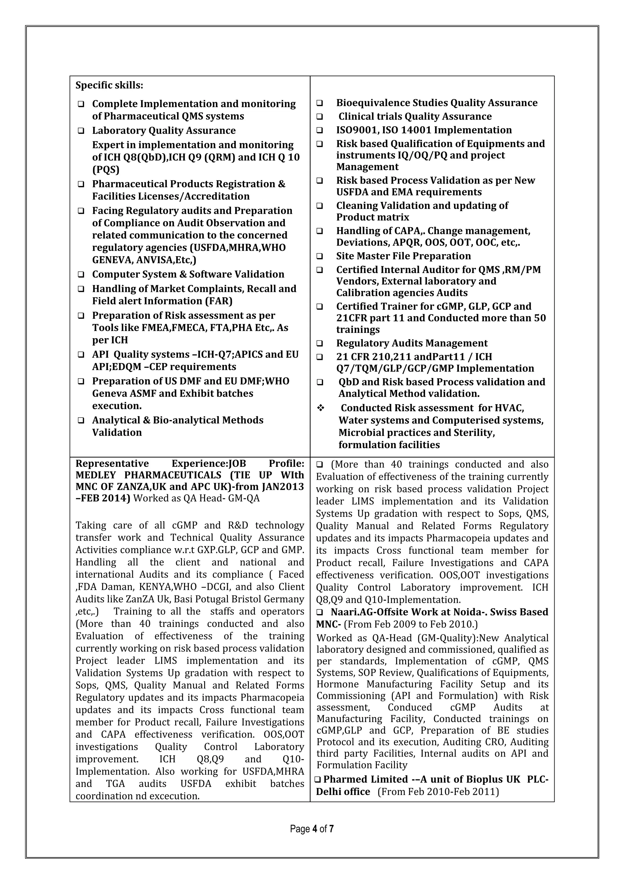 Quality Auditor and trainerProfile-G.sundar | PDF