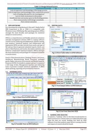 Analysis of Rework and Rescheduling in Construction Project using SPSS ...