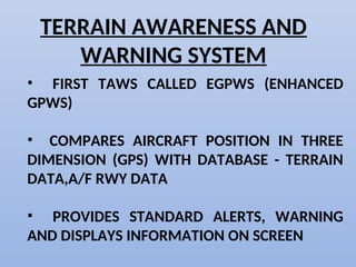 GPWS ITS ADVANTAGES AND DISADVANTAGES AND USES | PPT