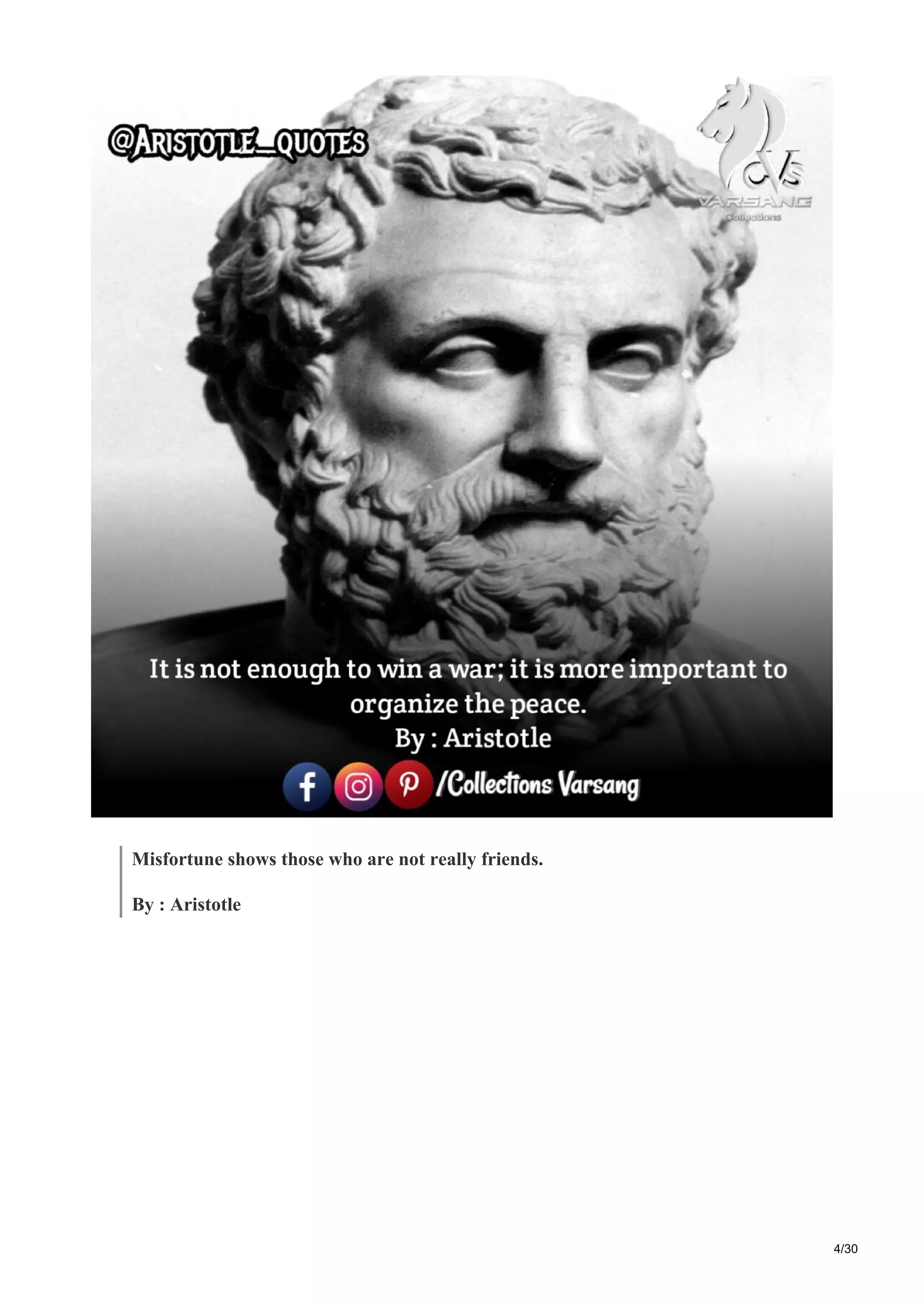 30 aristotle quotes in english aristotle famous quotes | PDF