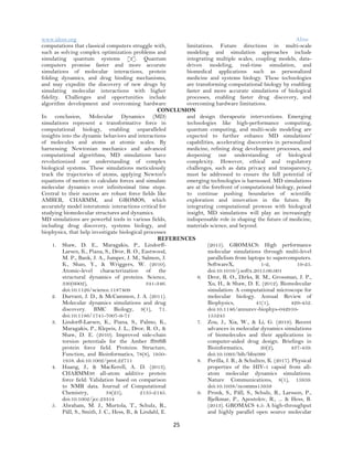 Advancements and Future Directions in Molecular Dynamics (MD) Simulations | PDF