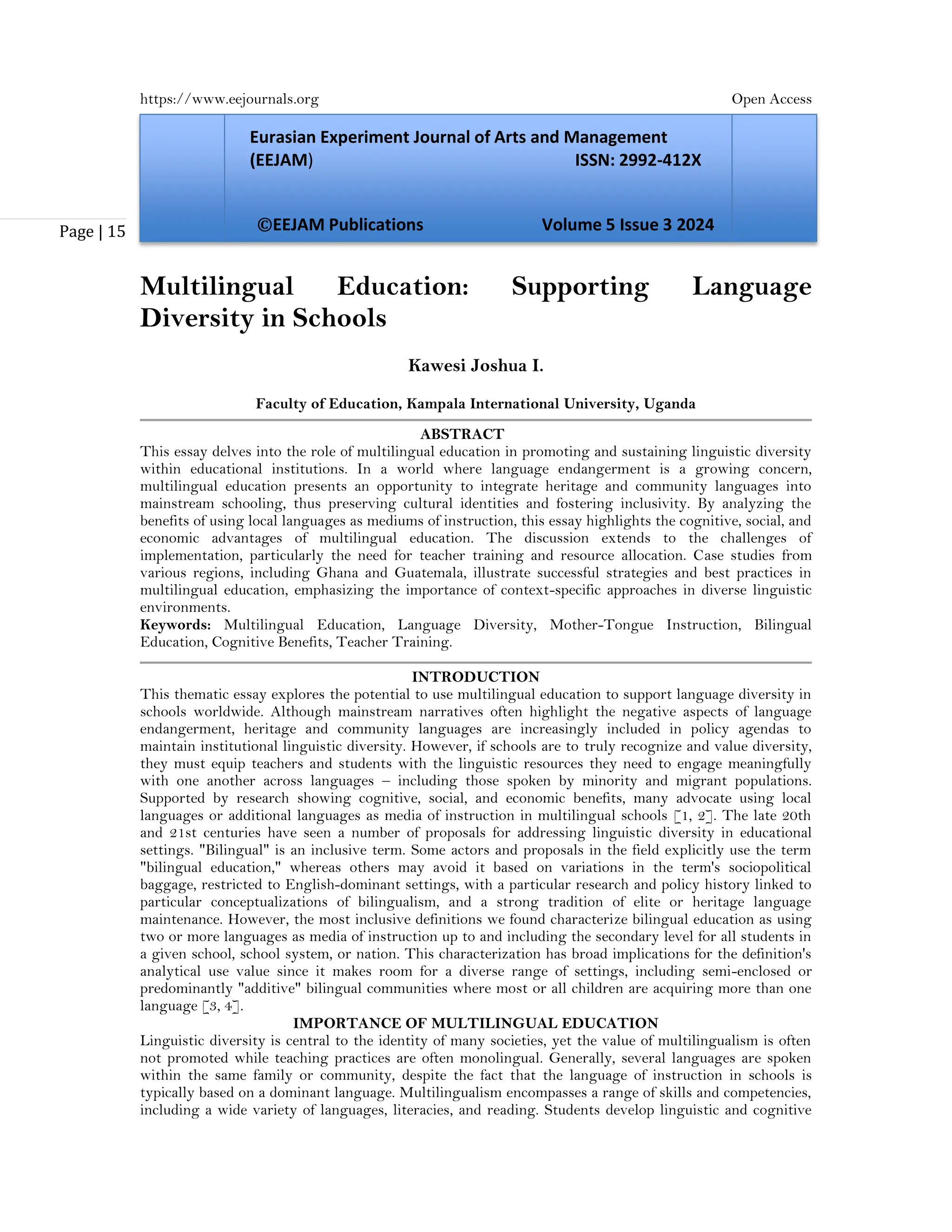 Multilingual Education: Supporting Language Diversity in Schools (www ...