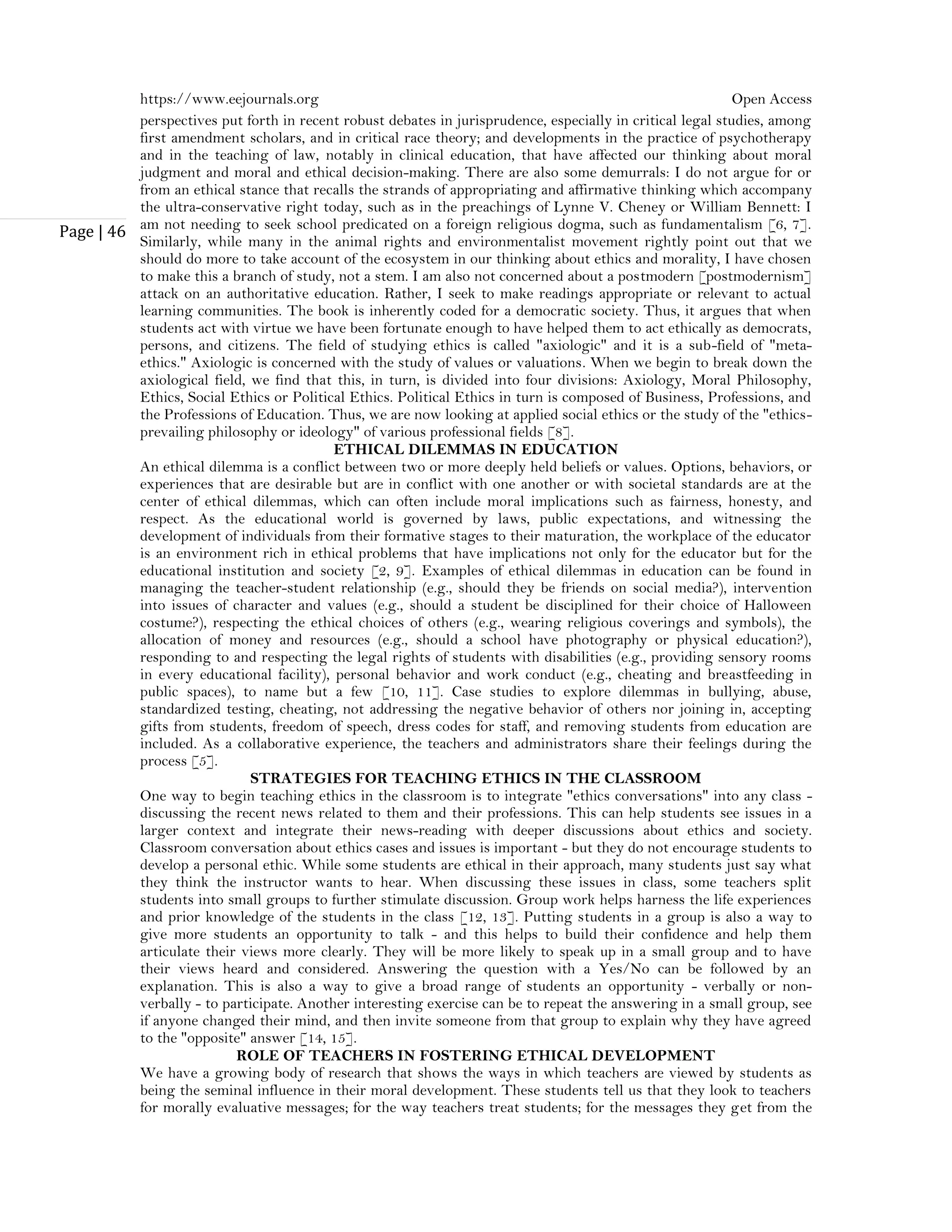 Ethics in Education: Teaching Moral and Ethical Decision-Making (www ...