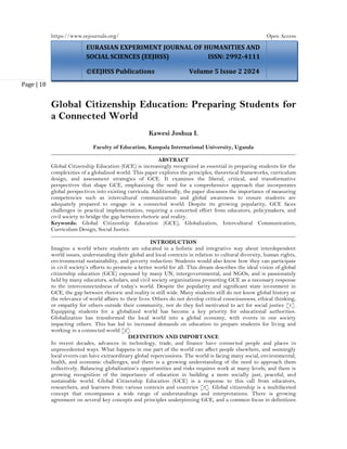 Global Citizenship Education: Preparing Students for a Connected World ...