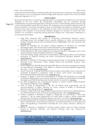 The Importance of Environmental Education: Teaching Sustainability in ...
