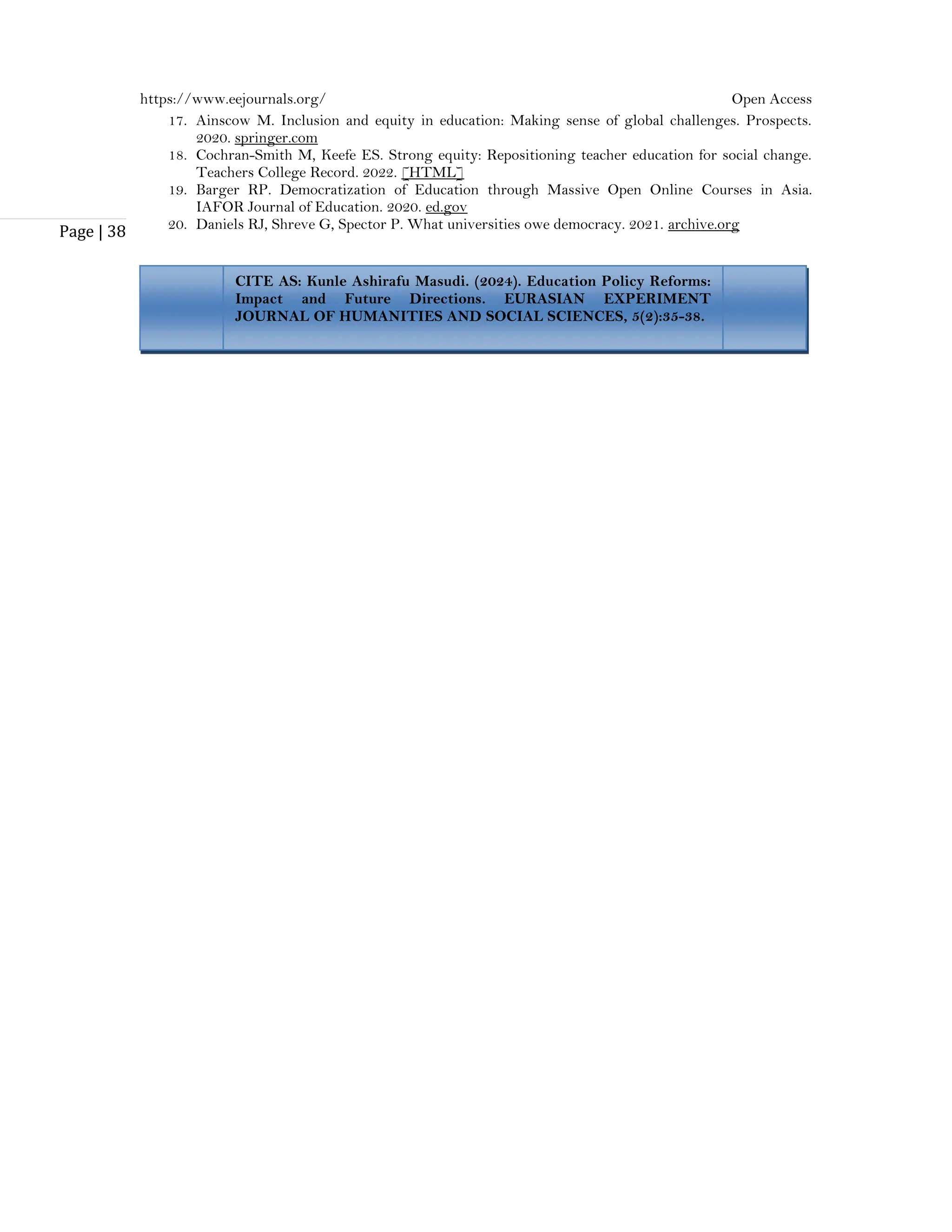 Education Policy Reforms: Impact and Future Directions (www.kiu.ac.ug ...