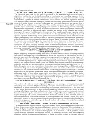 The Role of Digital Storytelling in Education: Enhancing Literacy and Communication Skills (www ...