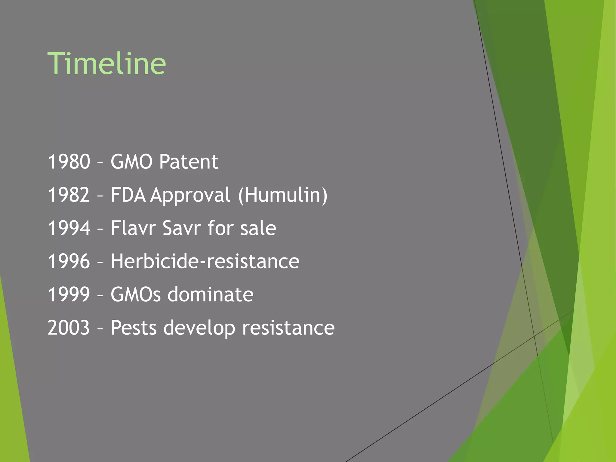 BIOL 140 GMO on agriculture PPT | PPTX
