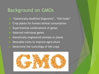 BIOL 140 GMO on agriculture PPT | PPTX
