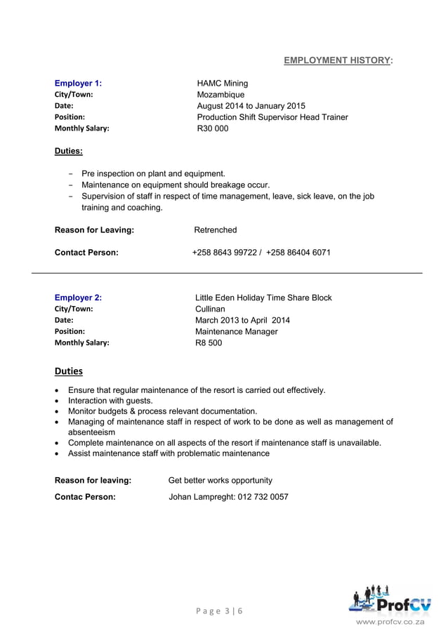 CV Johan Venter new - Copy | PDF