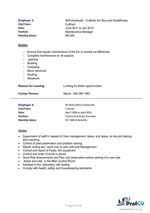 CV Johan Venter new - Copy | PDF