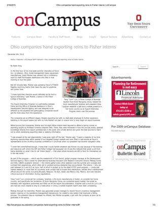 Ohio companies hand exporting reins to Fisher interns _ onCampus | PDF
