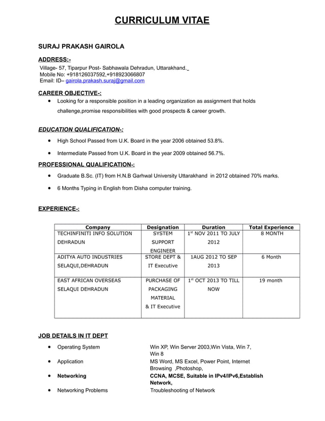 Suraj RESUME | PDF