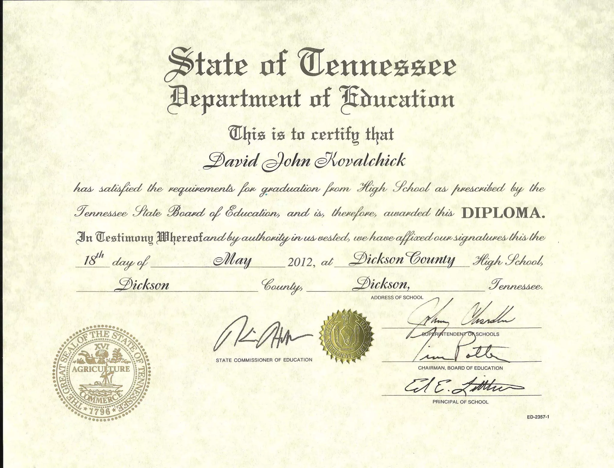 Davids High School Diploma-2 | PDF
