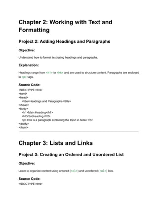 30+ Basic HTML Coding Projects for Class 10.pdf