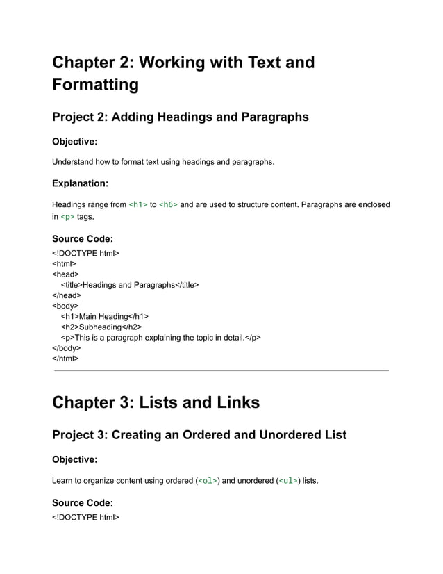 30+ Basic HTML Coding Projects for Class 10.pdf