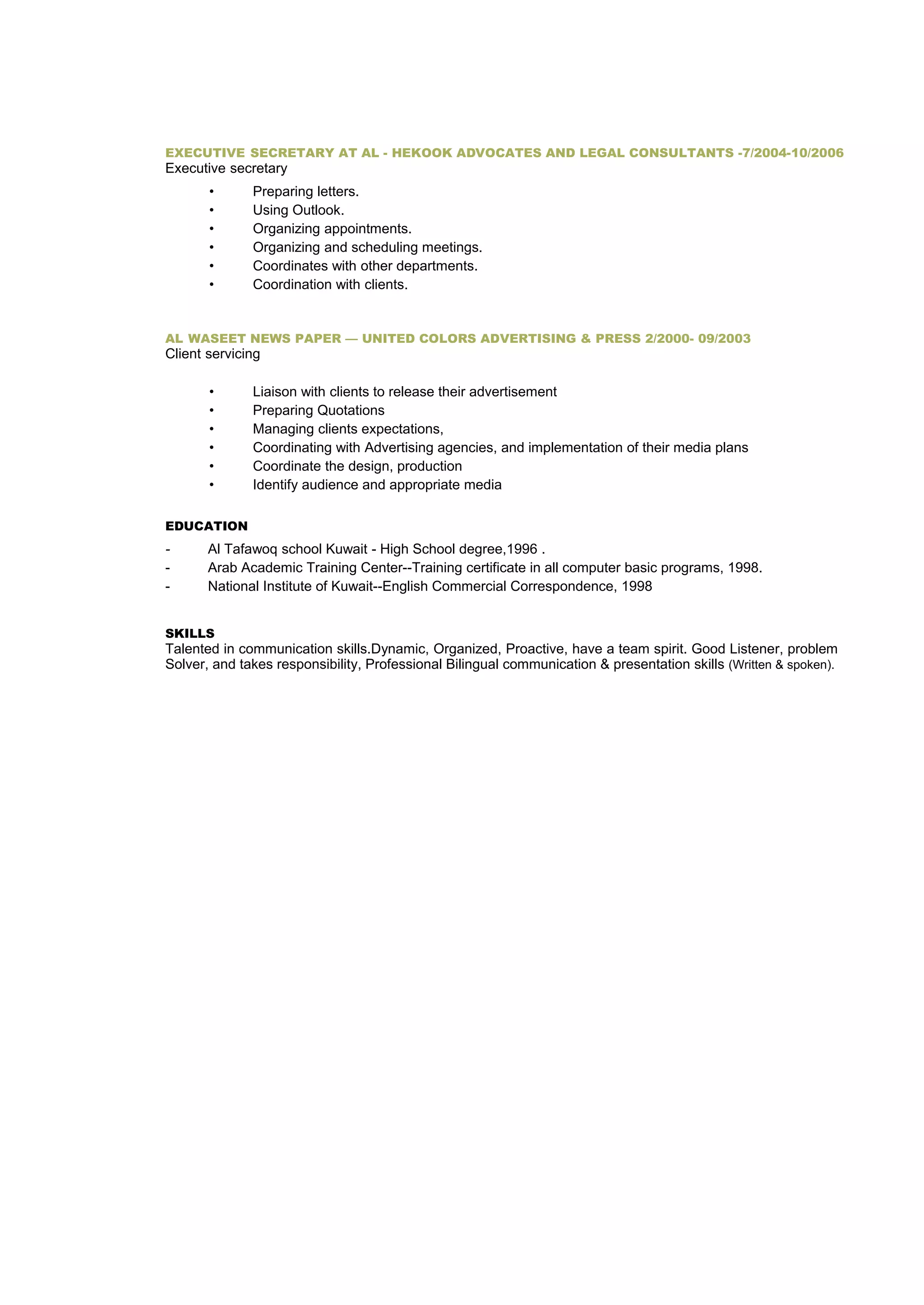 Dalia's CV. | DOC