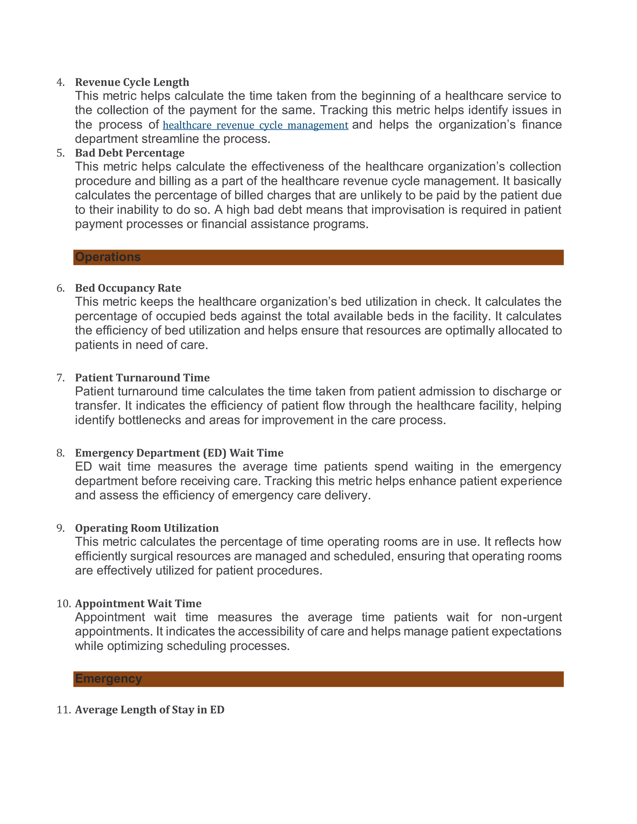 30 Best Healthcare KPIs and Metric Examples.pdf