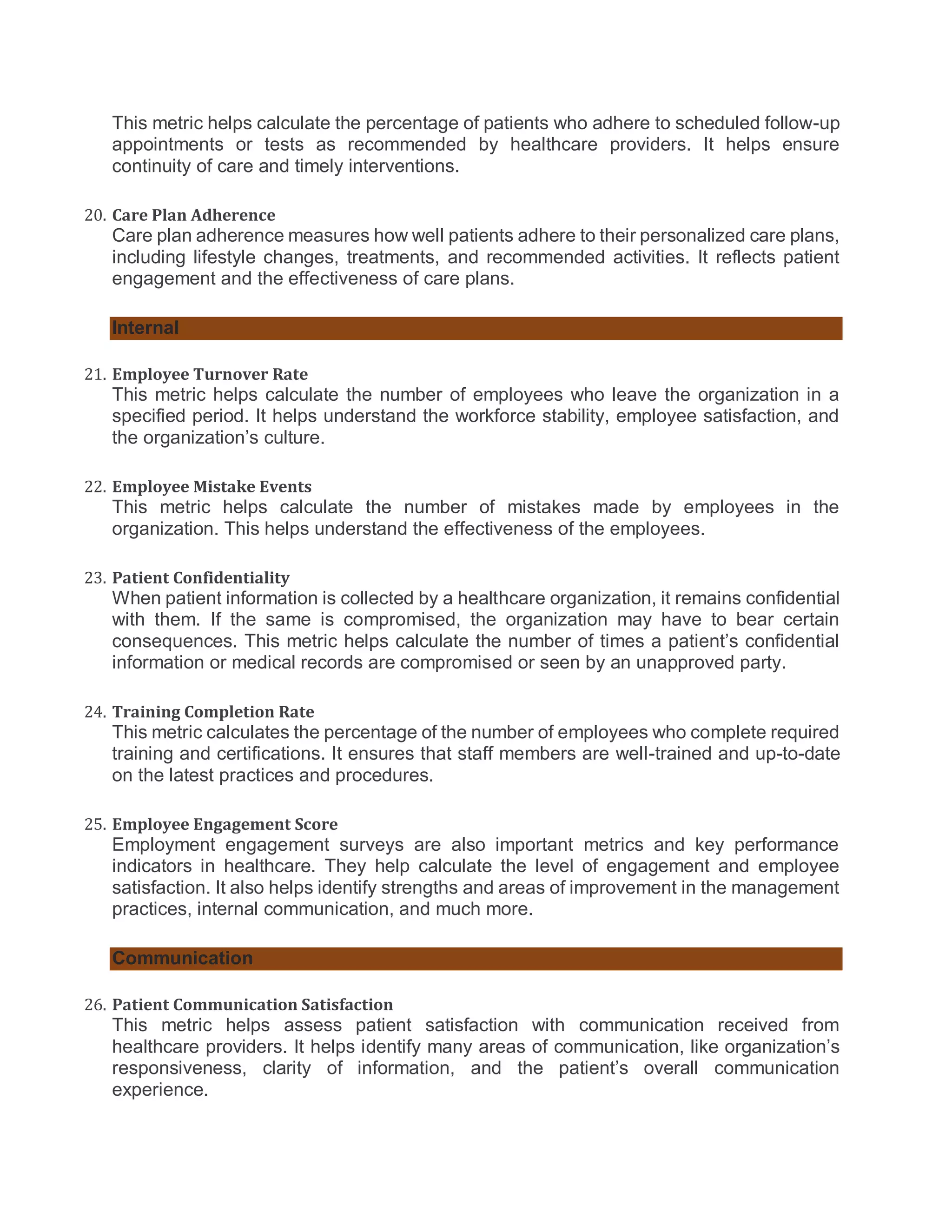 30 Best Healthcare KPIs and Metric Examples.pdf