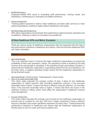 30 Best Healthcare KPIs and Metric Examples.pdf