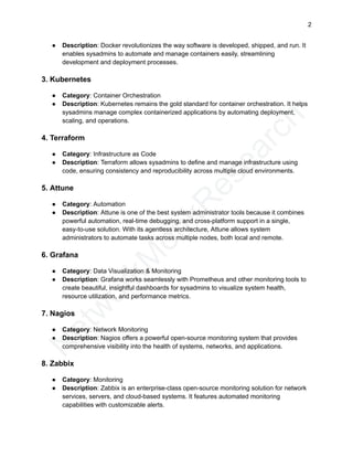 30 Best System Administrator Tools of 2025 | PDF