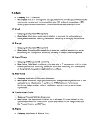 30 Best System Administrator Tools of 2025 | PDF