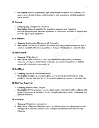 30 Best System Administrator Tools of 2025 | PDF