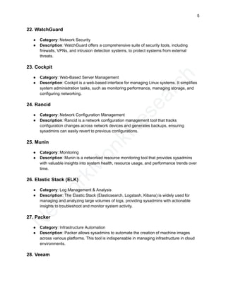 30 Best System Administrator Tools of 2025 | PDF