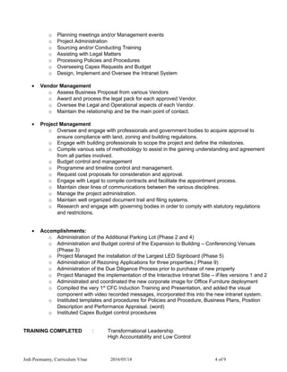 Curriculum vitae - Jodi Poonsamy - Summarized | DOC