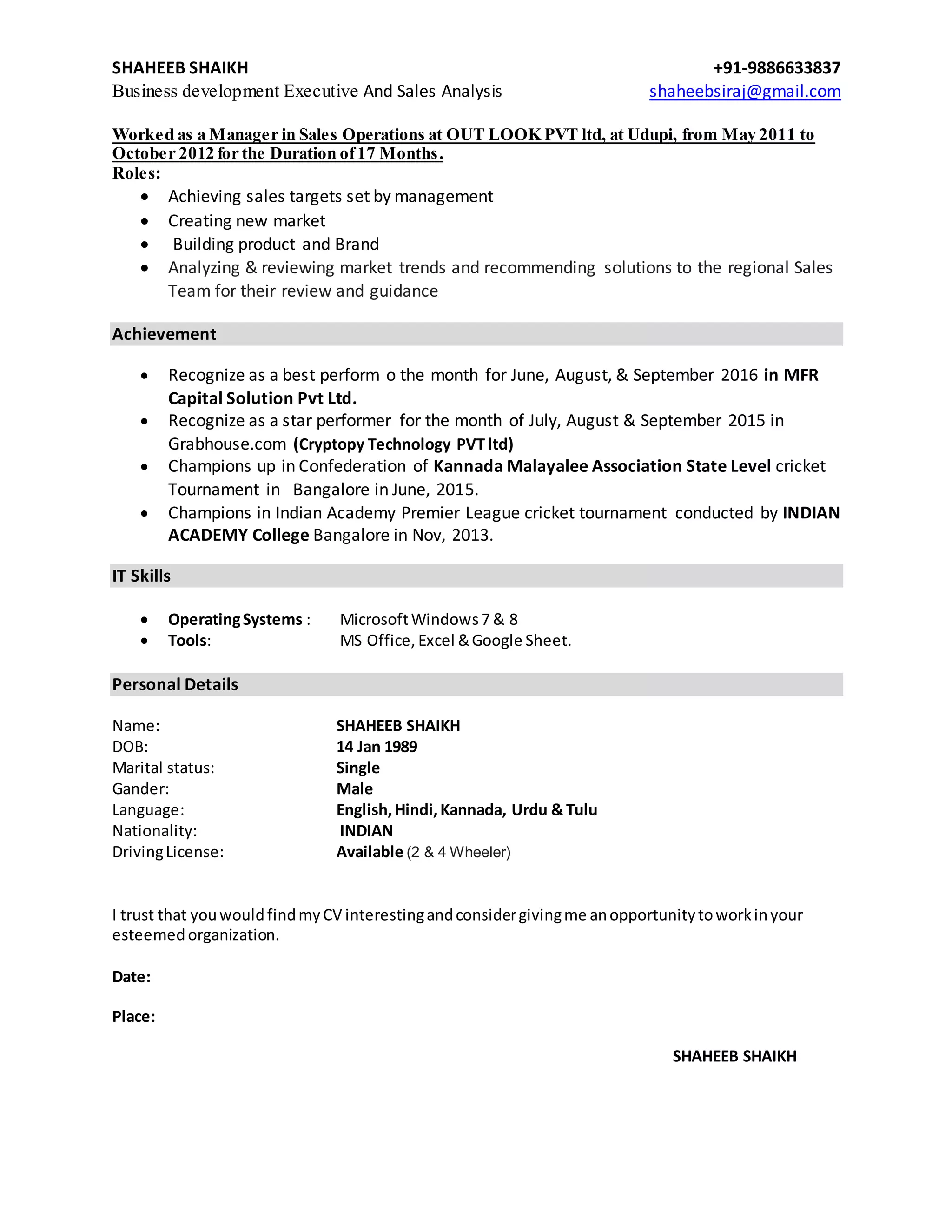 Shaheeb Shaikh CV (N-PP) | PDF